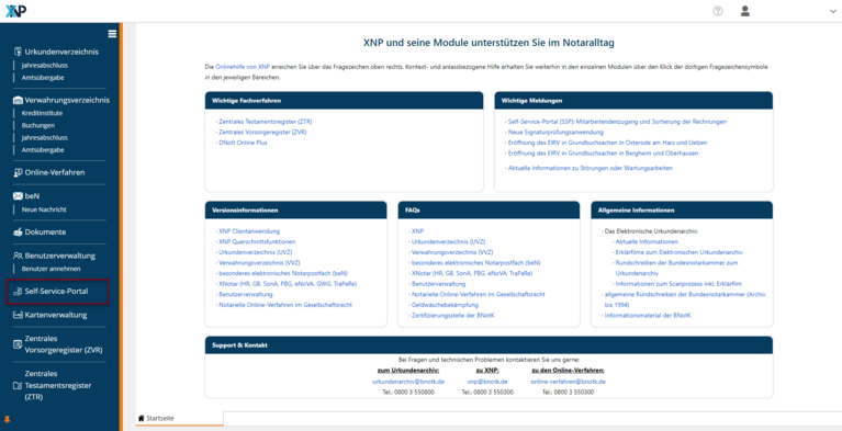 Allgemeines | Onlinehilfe der Bundesnotarkammer